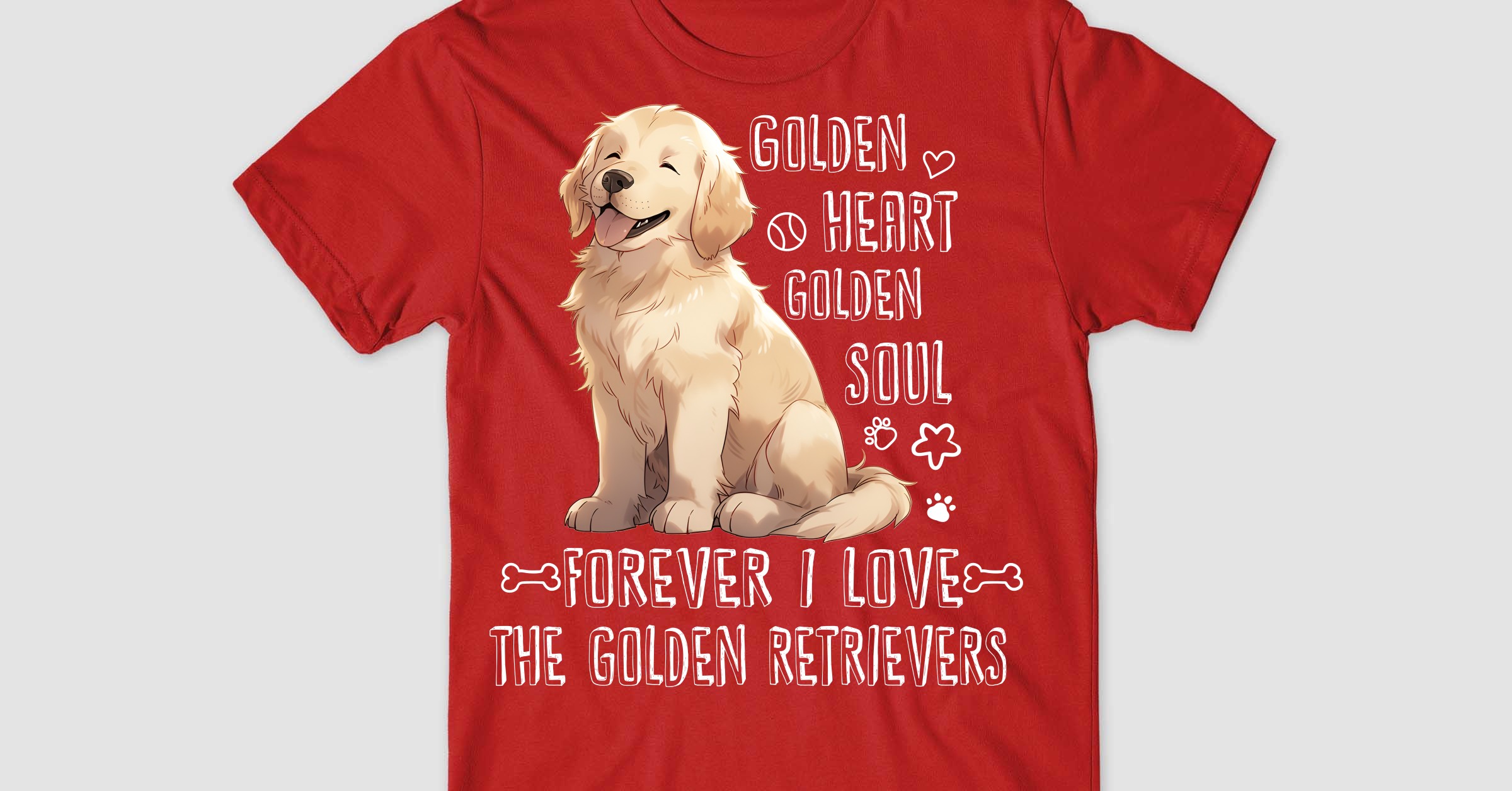 Goldenes szív Póló - Golden Retriever Póló - Születésnapi Ajándék ...