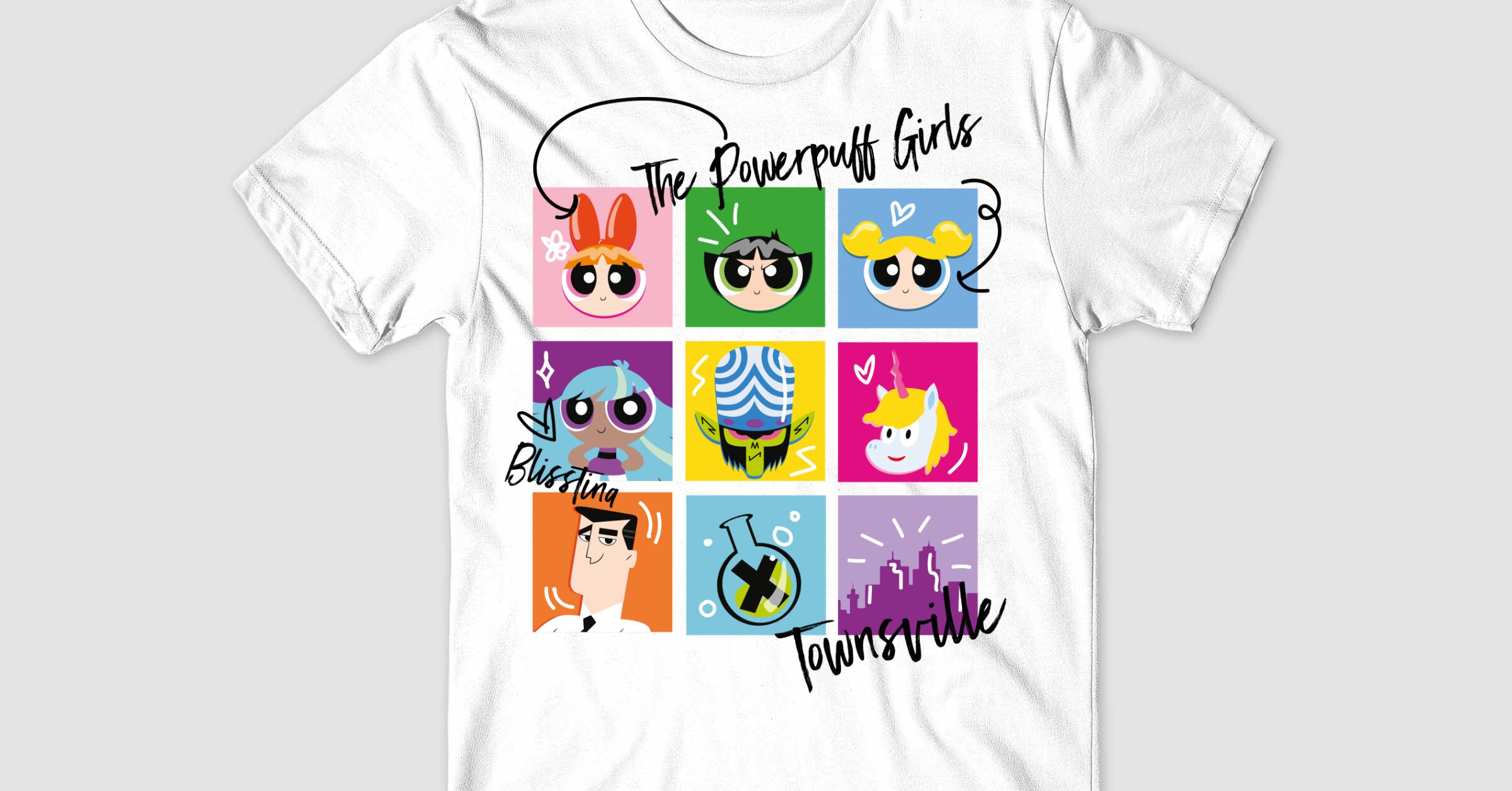 Powerpuff Girls Cubes Póló - Pindúr pandúrok