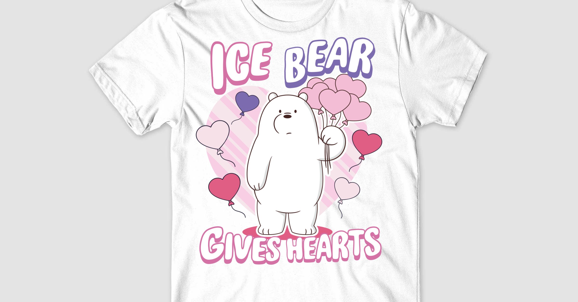 Ice Bear Hearts Póló - Medvetesók Póló - Születésnapi Ajándék ...