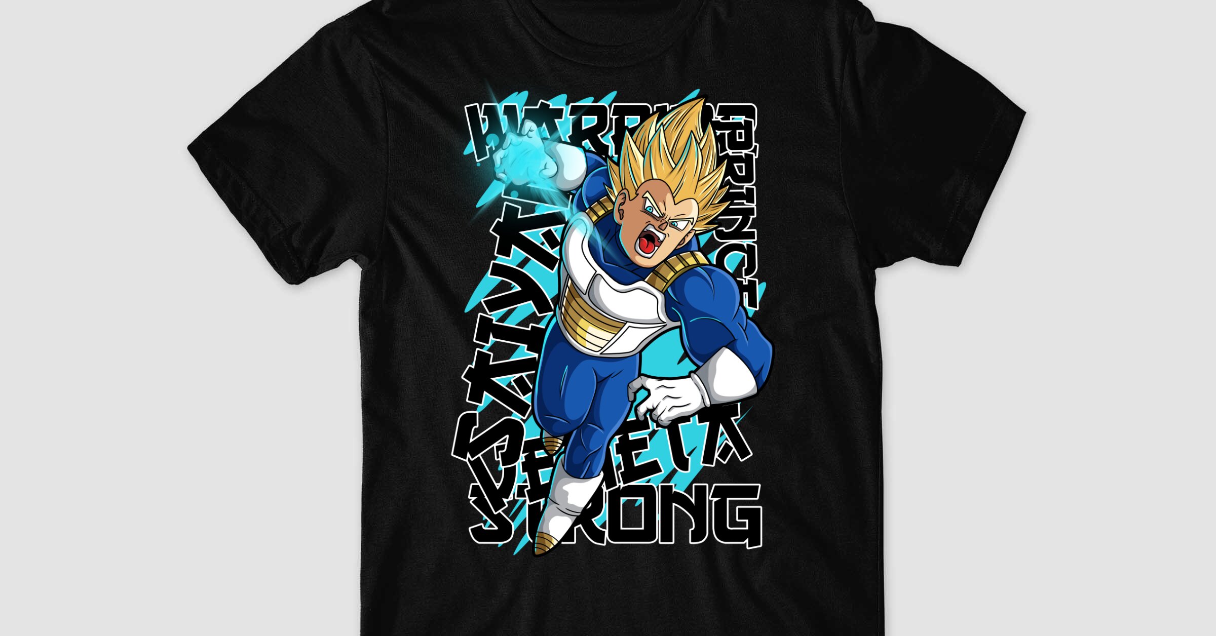 Dragon Ball Póló Vegeta Text - Goku-DBZ Ajándék Születésnapra-Karácsonyra