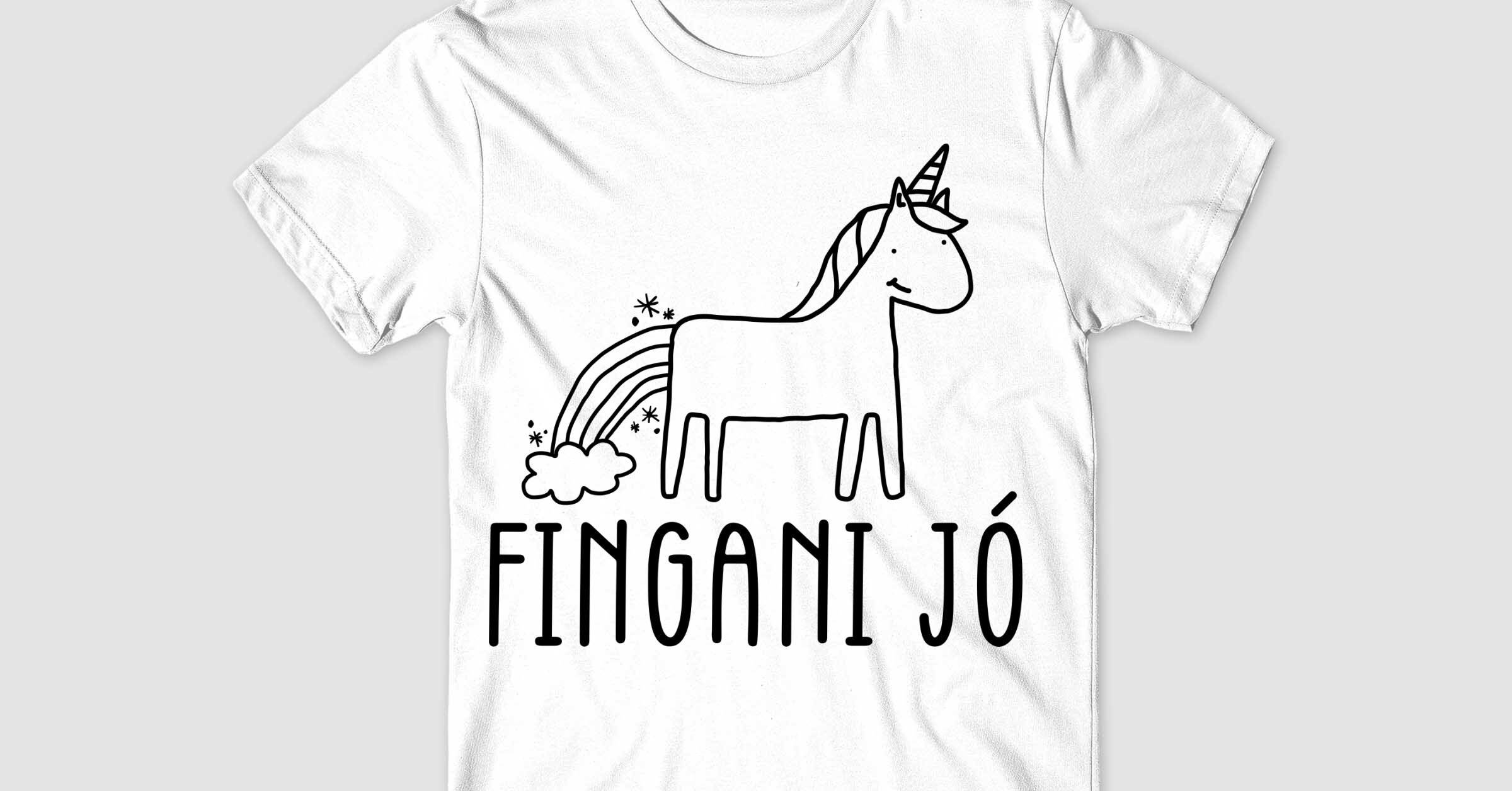 Fingani jó vonalrajz Póló - Beszólás