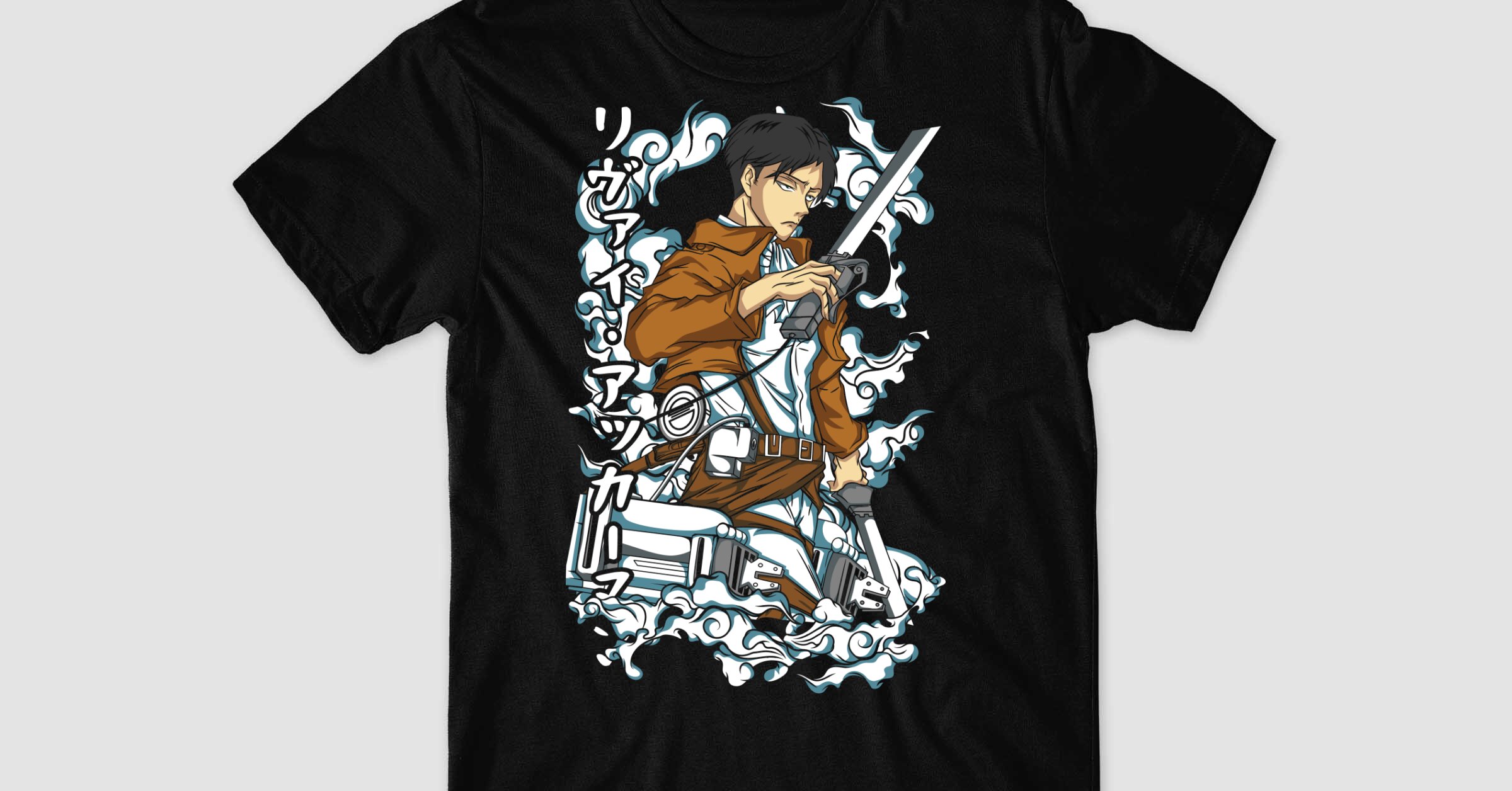 Levi Fighting Póló - Attack On Titan Póló - Shingeki No Kyojin Ajándék ...